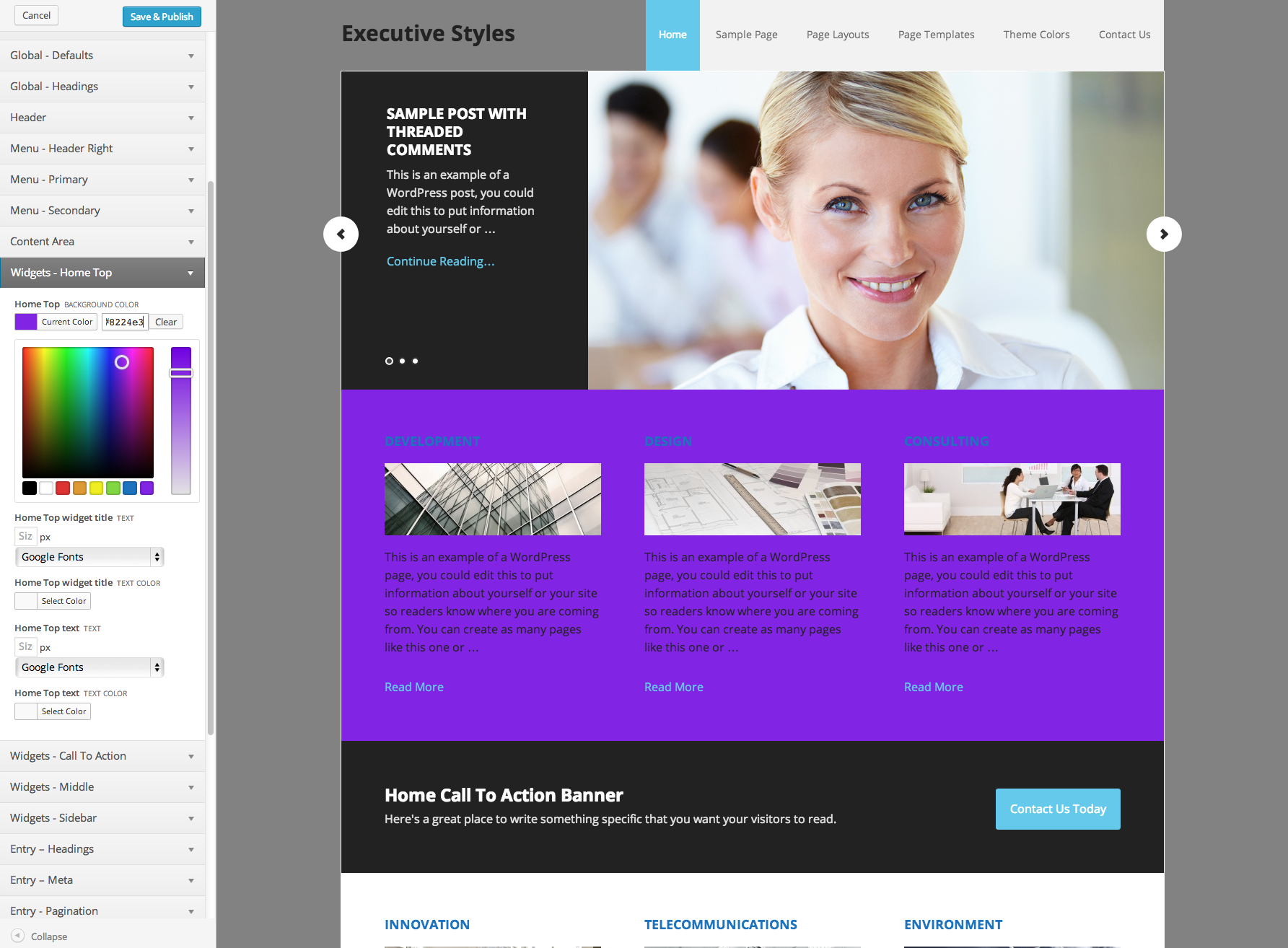 Customize the Genesis Executive Pro Theme without touching a line of ...