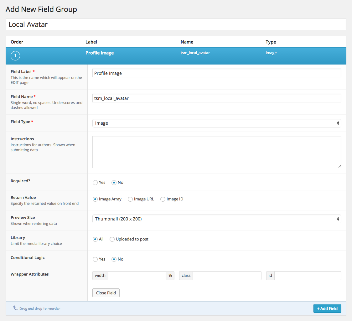 Use Advanced Custom Fields Pro for Simple, Local Avatars - The Stiz ...